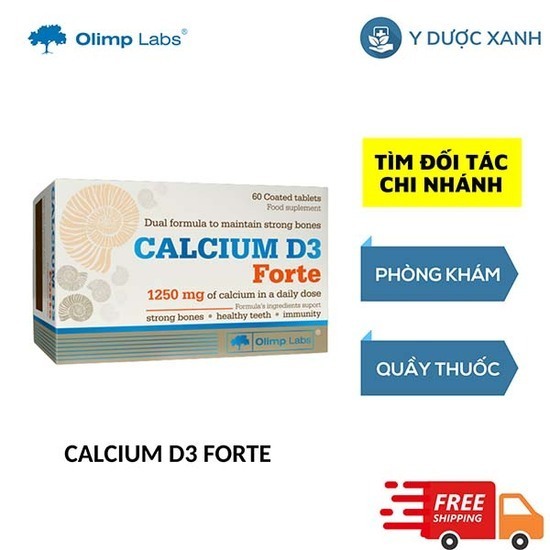 CALCIUM D3 FORTE, 60 viên, Viên uống bổ sung canxi cho bà bầu của Ba Lan